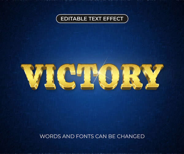 ArtStation - 3D Victory Text Effects, EPS Template File | Artworks