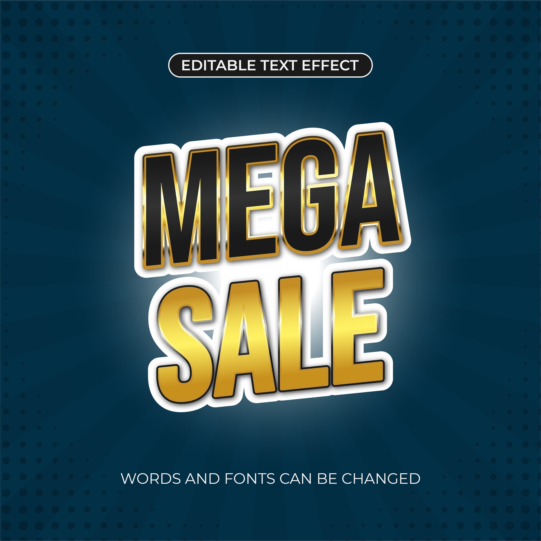 ArtStation - Mega sale Text Effects, EPS Template File | Artworks