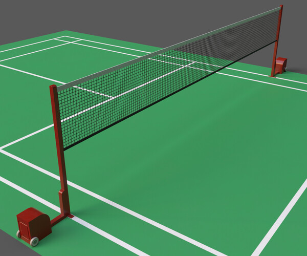 ArtStation - PBR Badminton Court Floor and Net | Game Assets
