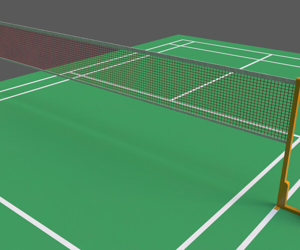 ArtStation - PBR Badminton Court Floor and Net | Game Assets
