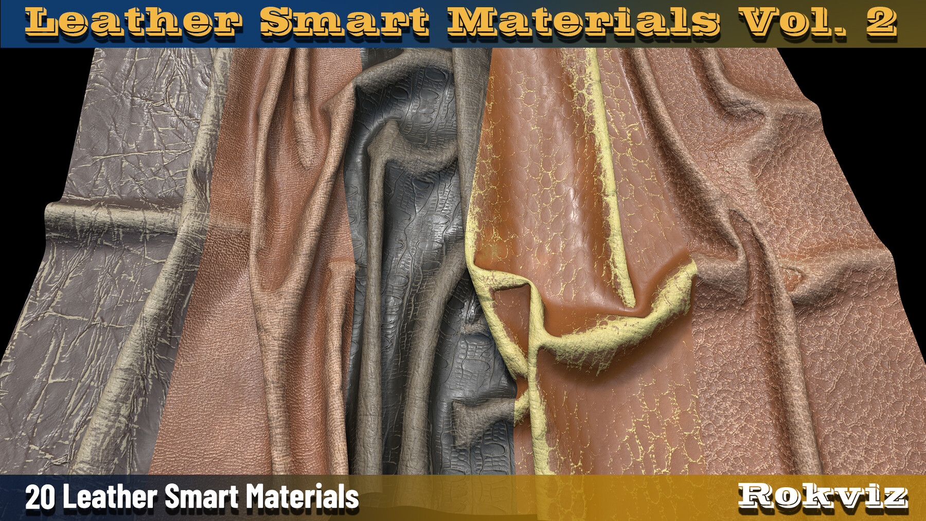 ArtStation - 20 Leather Smart Materials Vol. 2 | Resources