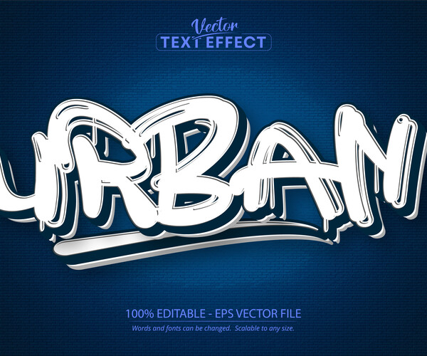 ArtStation - Urban text effect, editable graffiti text style | Artworks