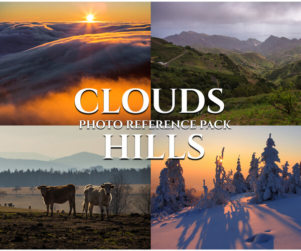 ArtStation - Clouds and Hills -Photo Reference Pack- 386 JPEGs noAI ...