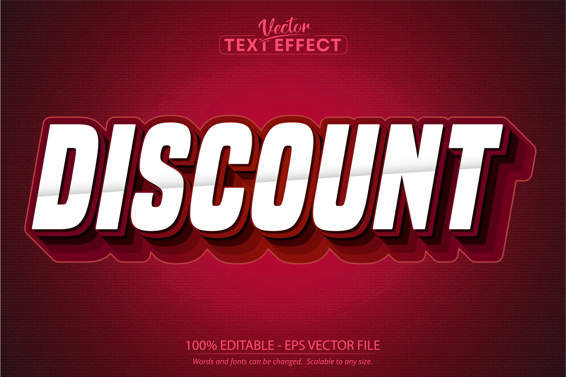 ArtStation - Discount text effect, editable font style suitable for ...