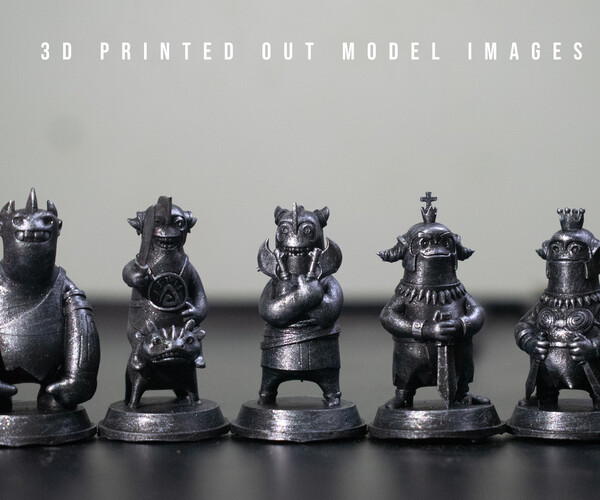 ArtStation - 3D chess set STL for 3Dprint | Resources