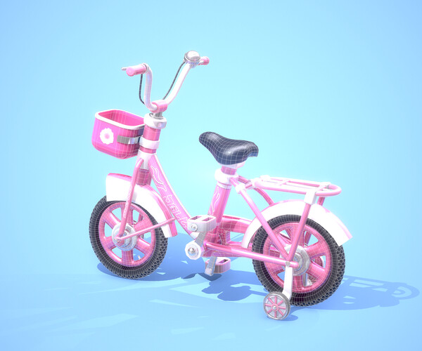 ArtStation - Low Poly Cartoony Bicycle for Ar,Vr and Games | Game Assets