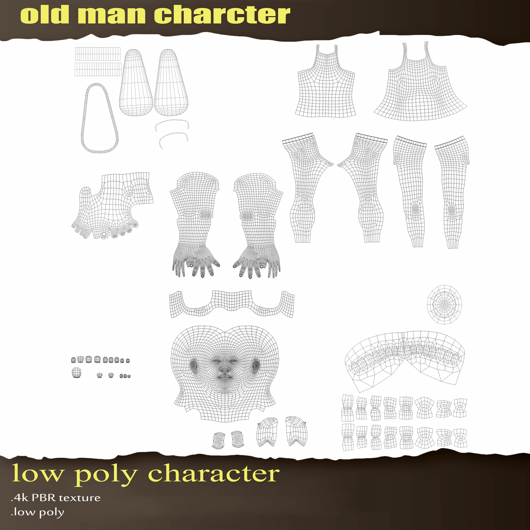 ArtStation - old man character | Game Assets