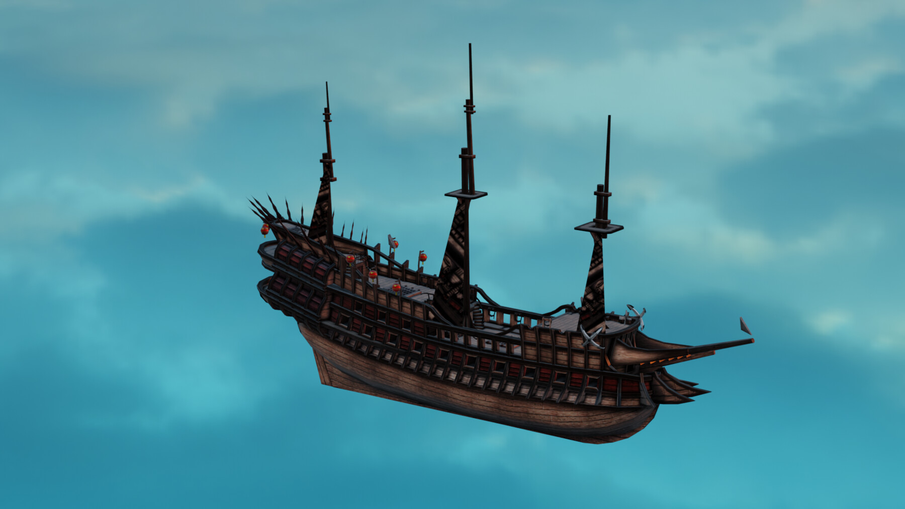 ArtStation - PIRATE SHIP GAME READY LOW POLY | Game Assets