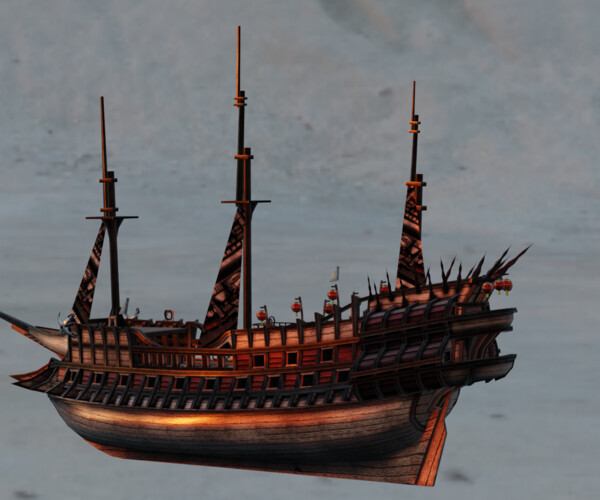 ArtStation - PIRATE SHIP GAME READY LOW POLY | Game Assets