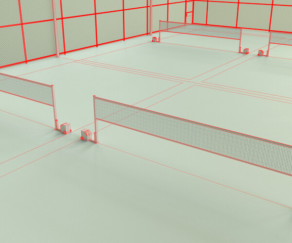 ArtStation - PBR Modular Outdoor Badminton Volleyball Court | Game Assets