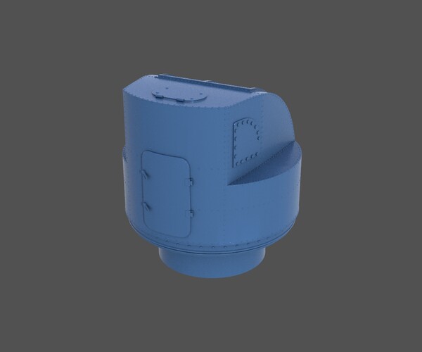 ArtStation - YAMATO Machine-gun tower control - 1/100 scale - 3D ...