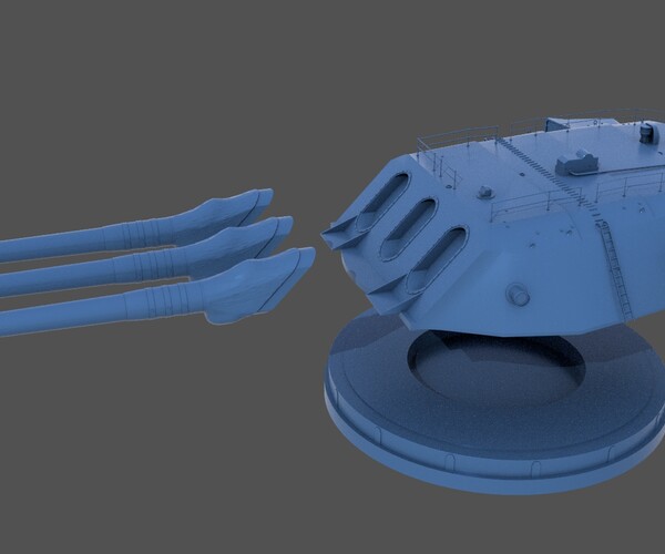 ArtStation - YAMATO Type94 Main Turrets - 1/100 scale - 3D PRINTING ...