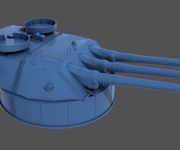ArtStation - YAMATO Type94 Main Turrets - 1/100 scale - 3D PRINTING ...