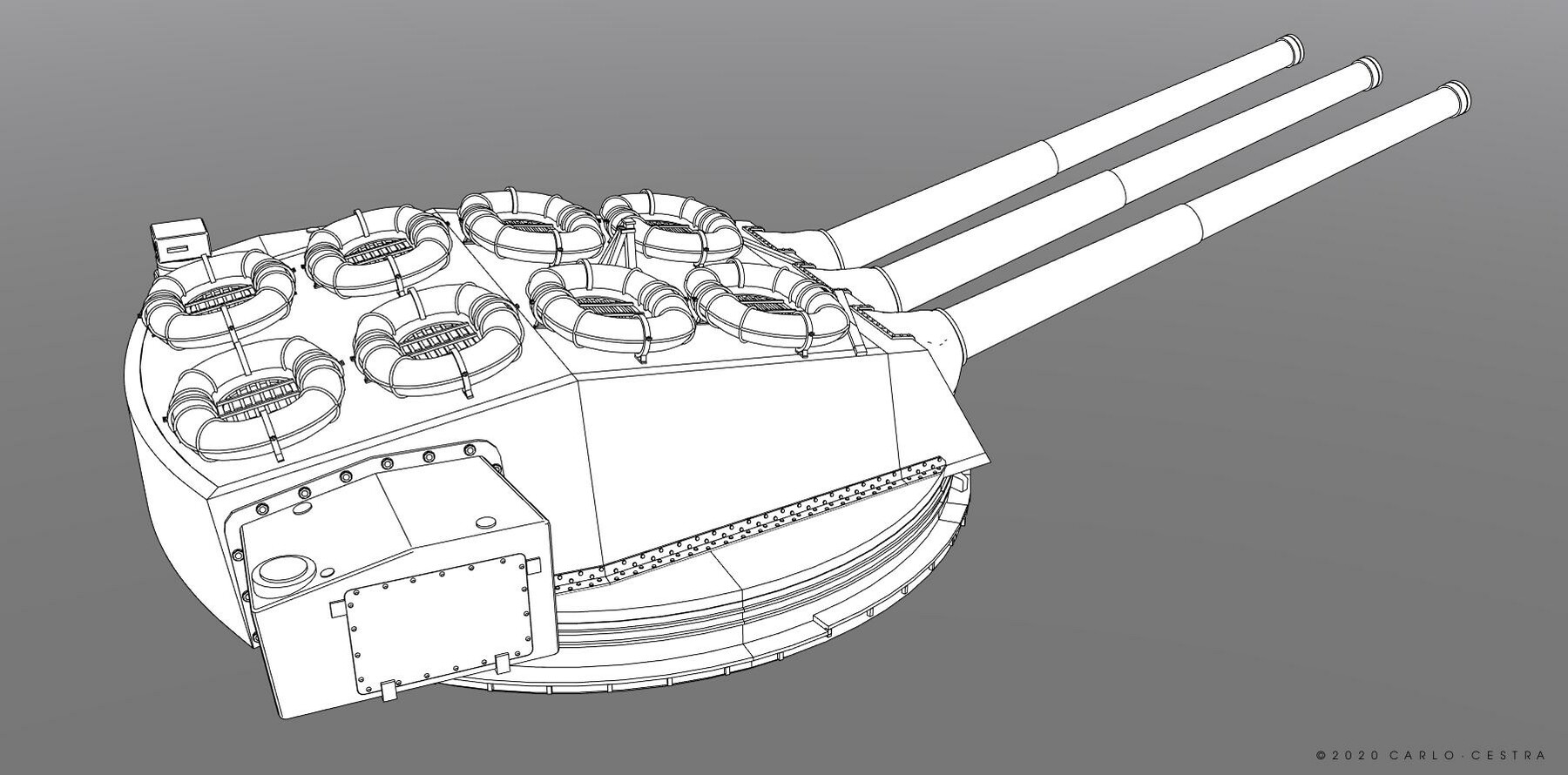 ArtStation - 381/50 Triple Turret - 1/72 scale - 3D PRINTING | Resources
