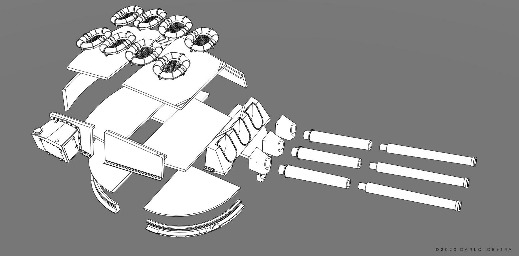 ArtStation - 381/50 Triple Turret - 1/72 scale - 3D PRINTING | Resources