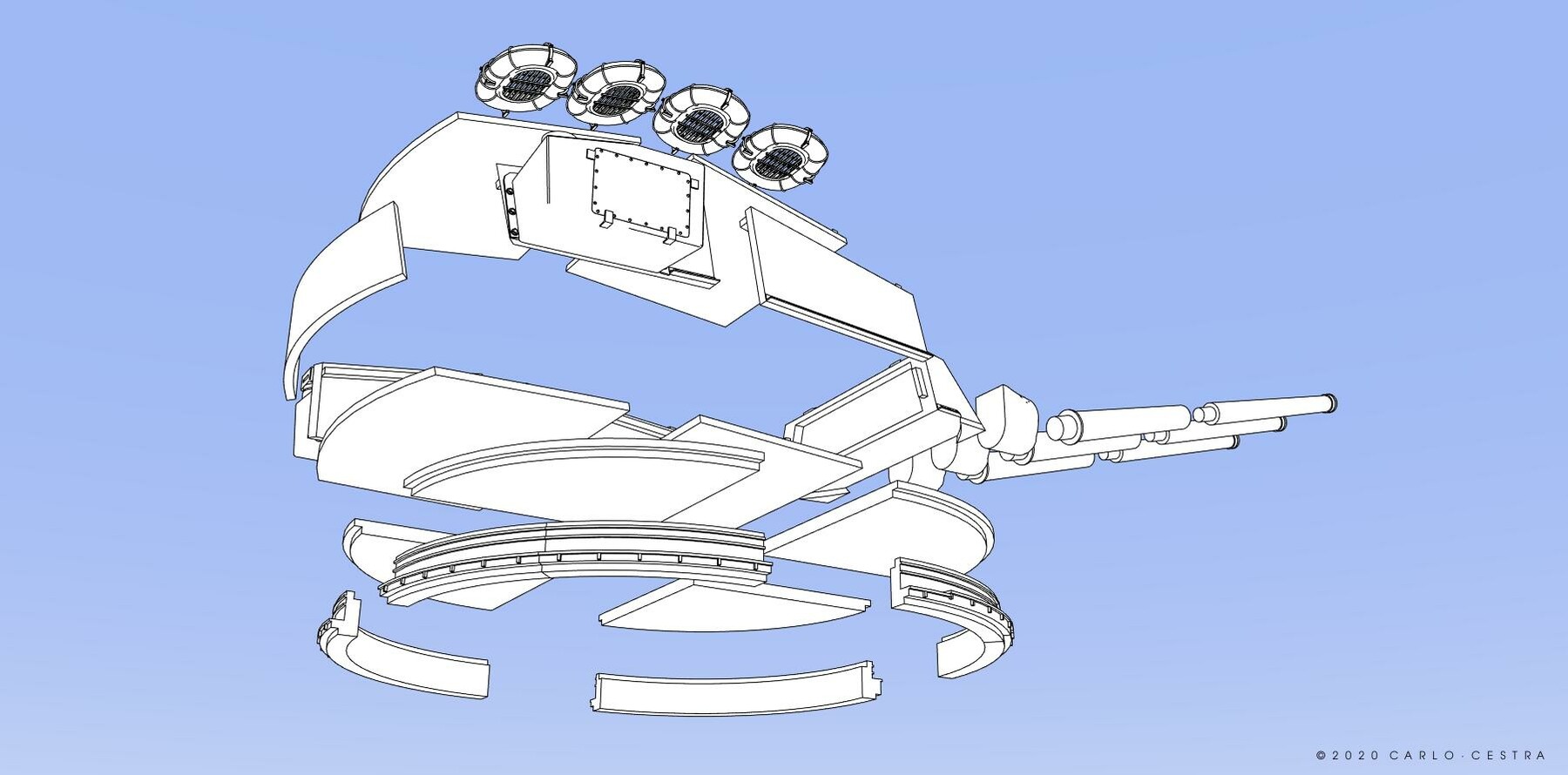 ArtStation - 381/50 Triple Turret - 1/72 scale - 3D PRINTING | Resources