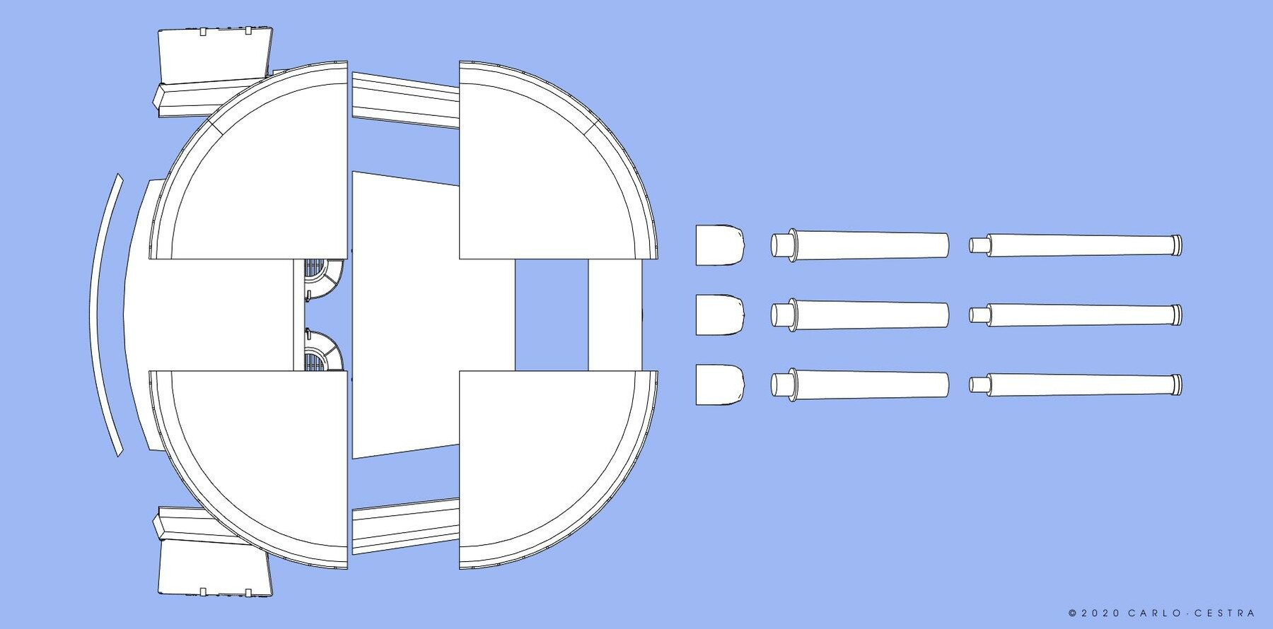 ArtStation - 381/50 Triple Turret - 1/72 scale - 3D PRINTING | Resources