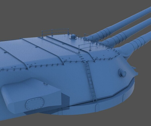 ArtStation - Yamato Type94 main turret - 1/72 scale - 3D PRINTING ...