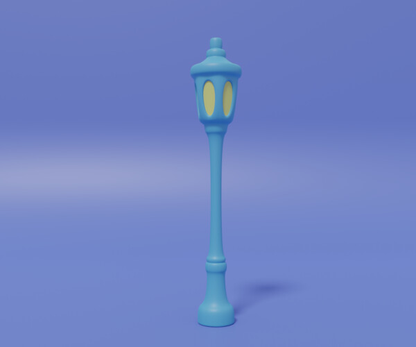 ArtStation - Cartoon Cute Street Light 3d model | Resources