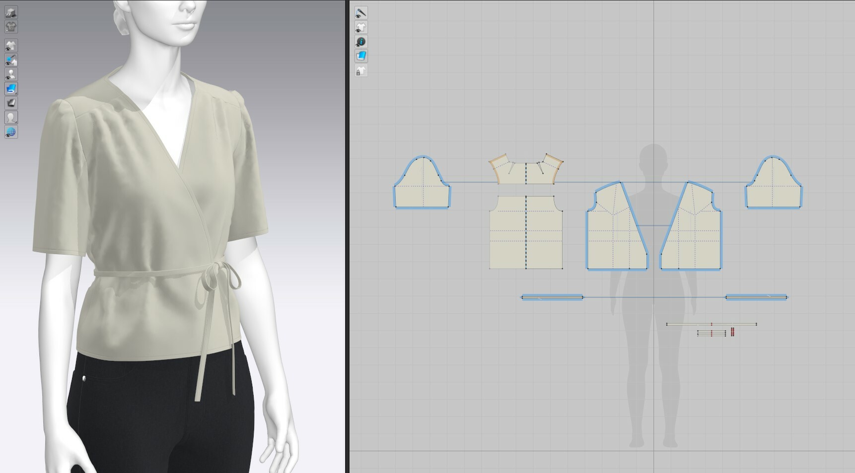 ArtStation - Wrap Blouse, Marvelous Designer, Clo +obj, fbx | Resources