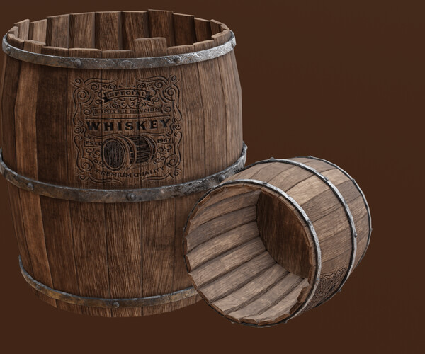 ArtStation - old whiskey barrel asset | Game Assets