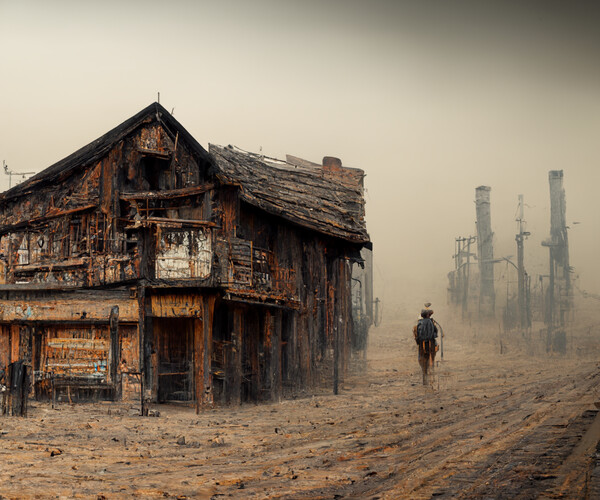 Western Ghost Town Background
