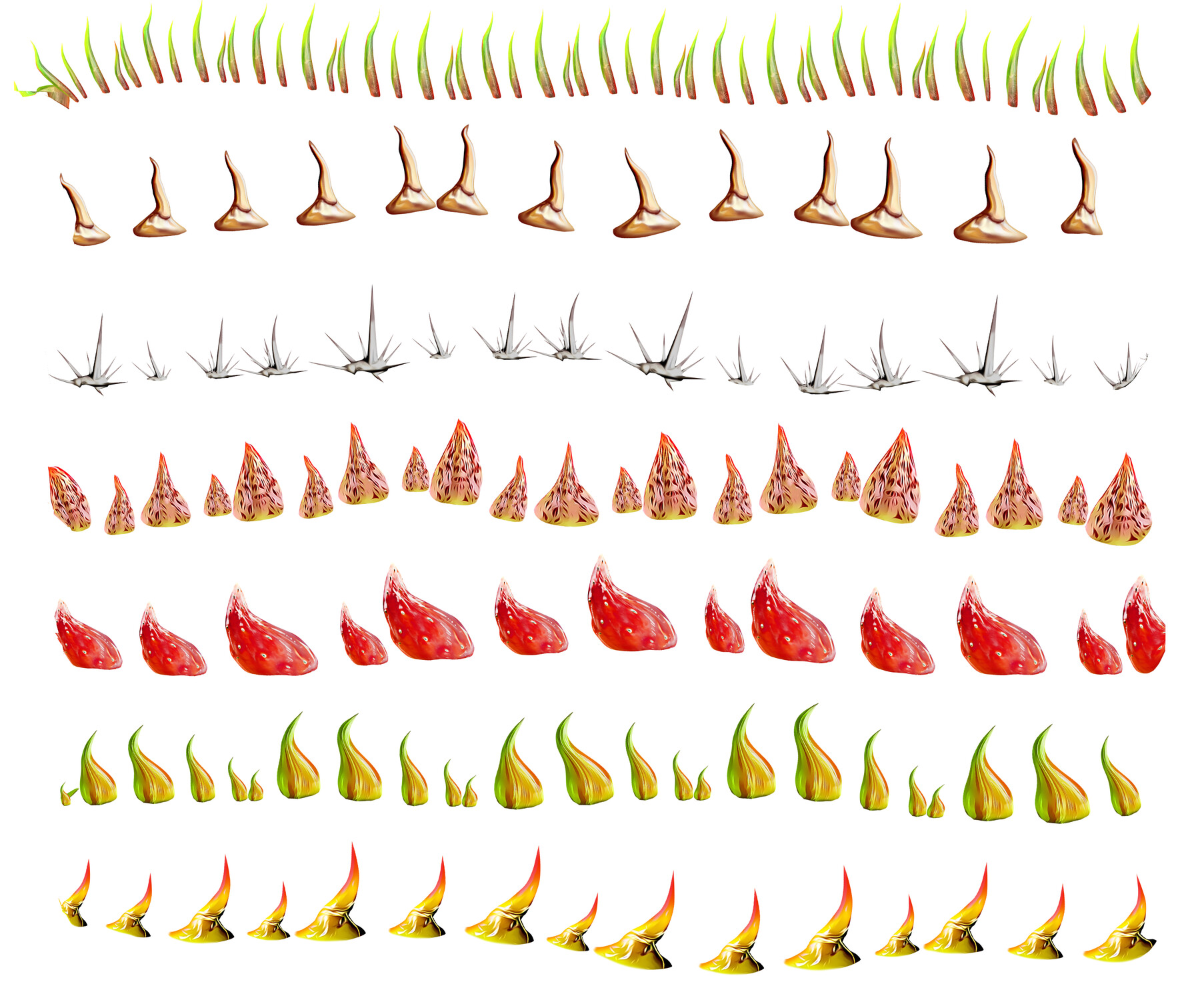 ArtStation - 25 Clip studio paint various spikes and thorns floral ...