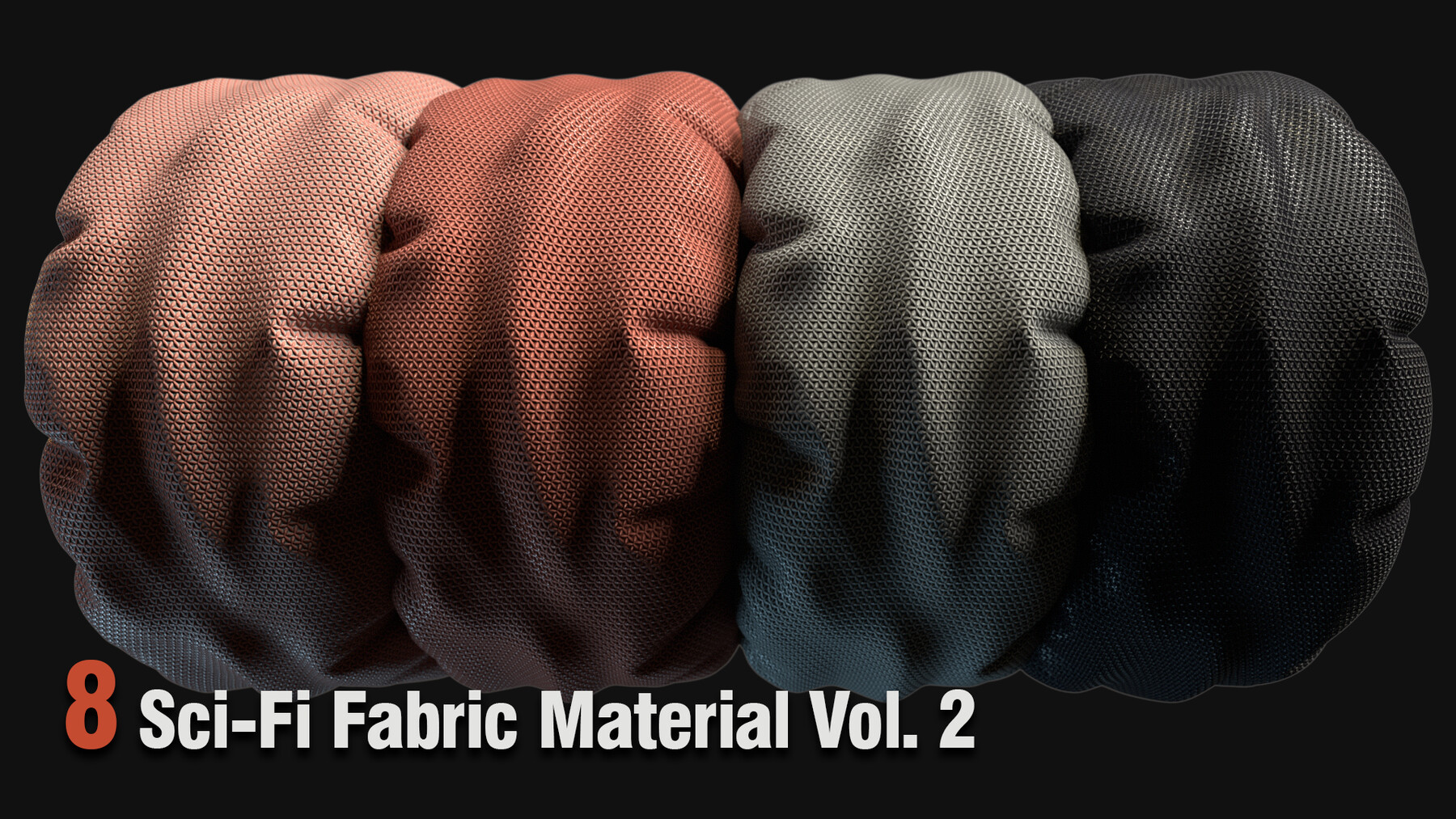 ArtStation - 8 Sci-Fi Fabric Material Vol. 2 (.SBSAR) | Resources