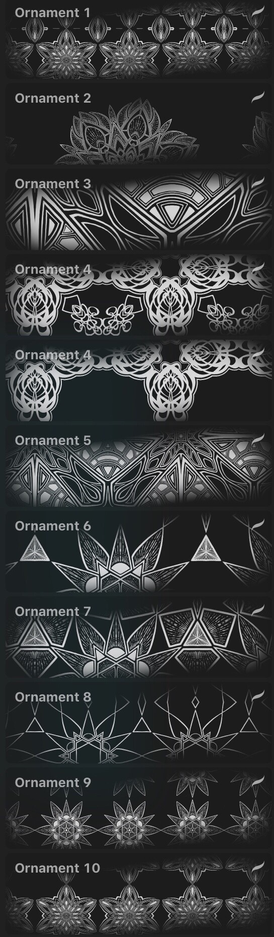 ArtStation - Procreate ornament/lace brush set | Brushes