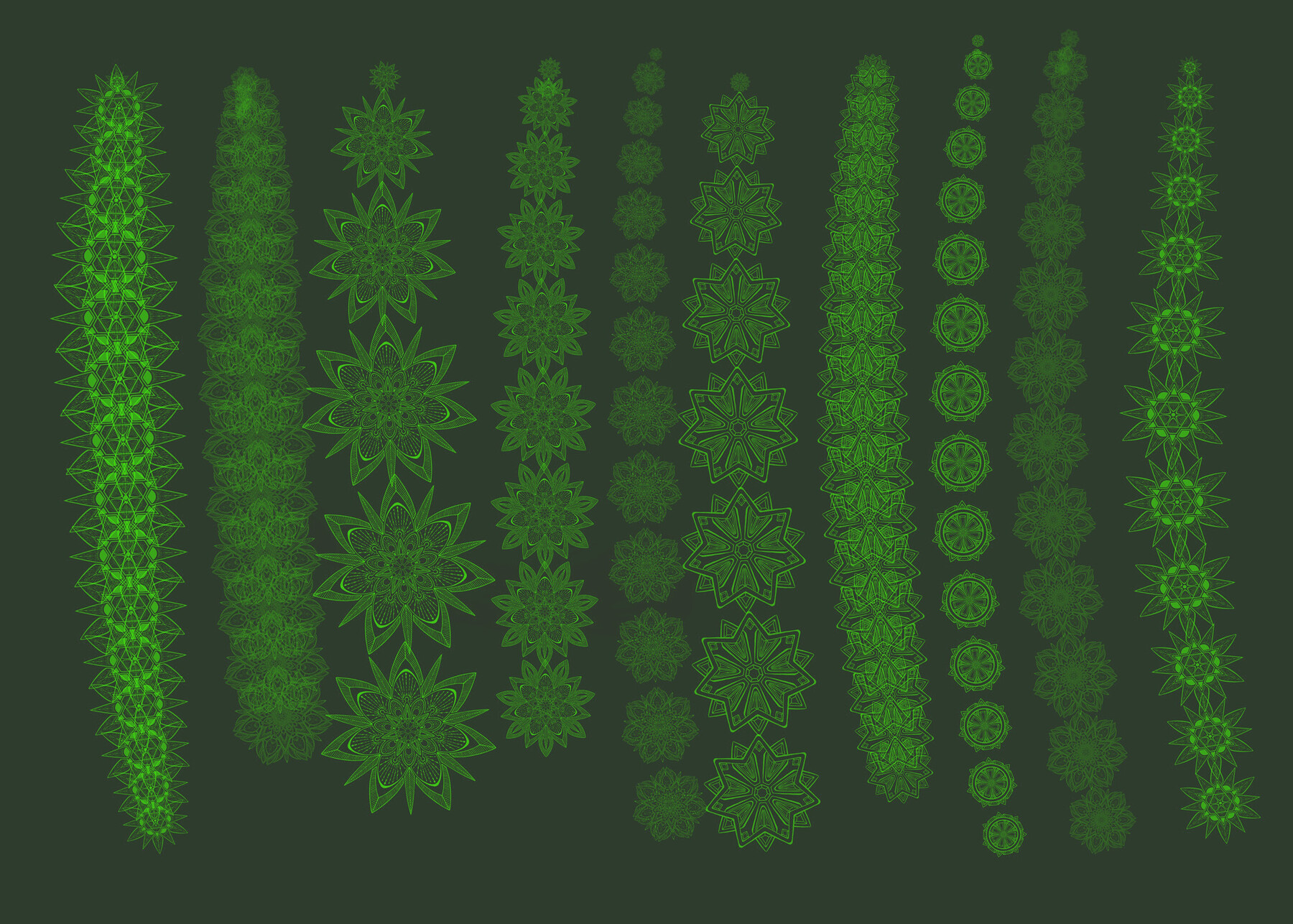 ArtStation - Procreate ornament/lace brush set | Brushes