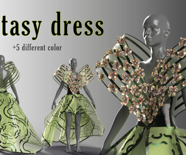 ArtStation - fantasy dress | Game Assets