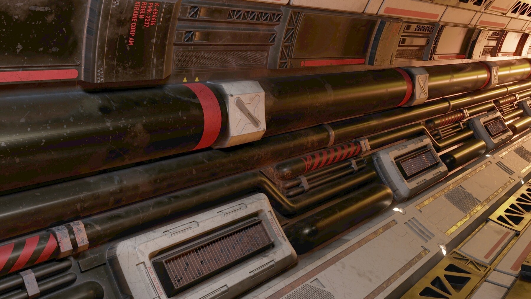 ArtStation - 4 Sci-fi corridor trim sheet textures - [White/Metal/Rust ...