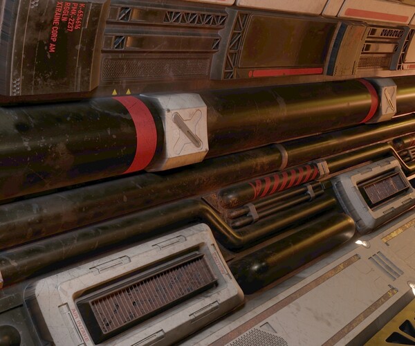 ArtStation - 4 Sci-fi corridor trim sheet textures - [White/Metal/Rust ...