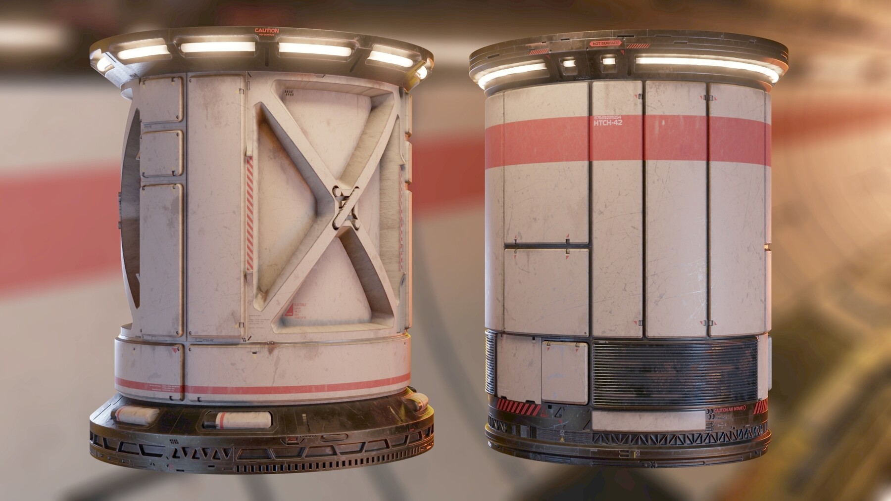 ArtStation - 4 Sci-fi corridor trim sheet textures - [White/Metal/Rust ...