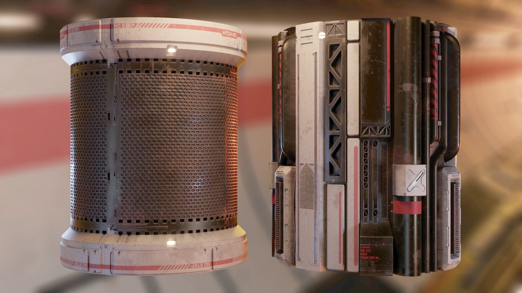 ArtStation - 4 Sci-fi corridor trim sheet textures - [White/Metal/Rust ...