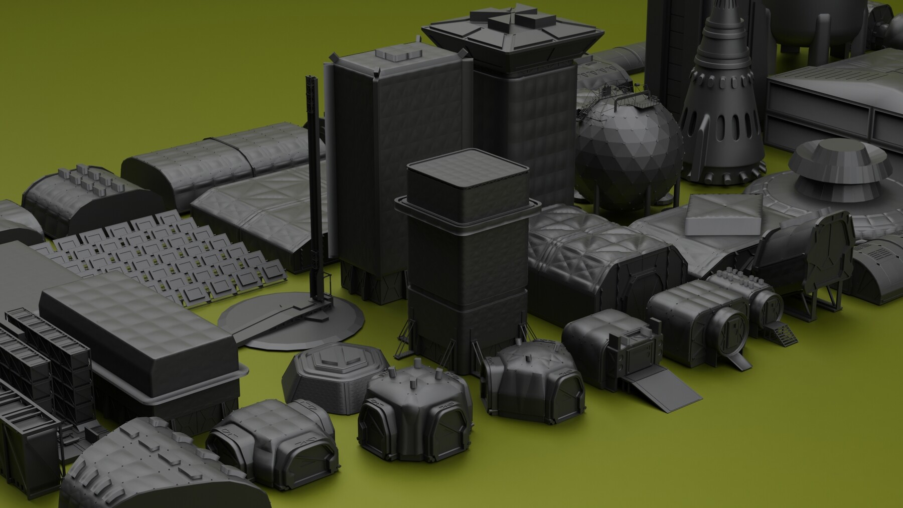ArtStation - 3D Sci-Fi Space Assets kit | Game Assets