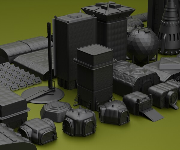 ArtStation - 3D Sci-Fi Space Assets kit | Game Assets