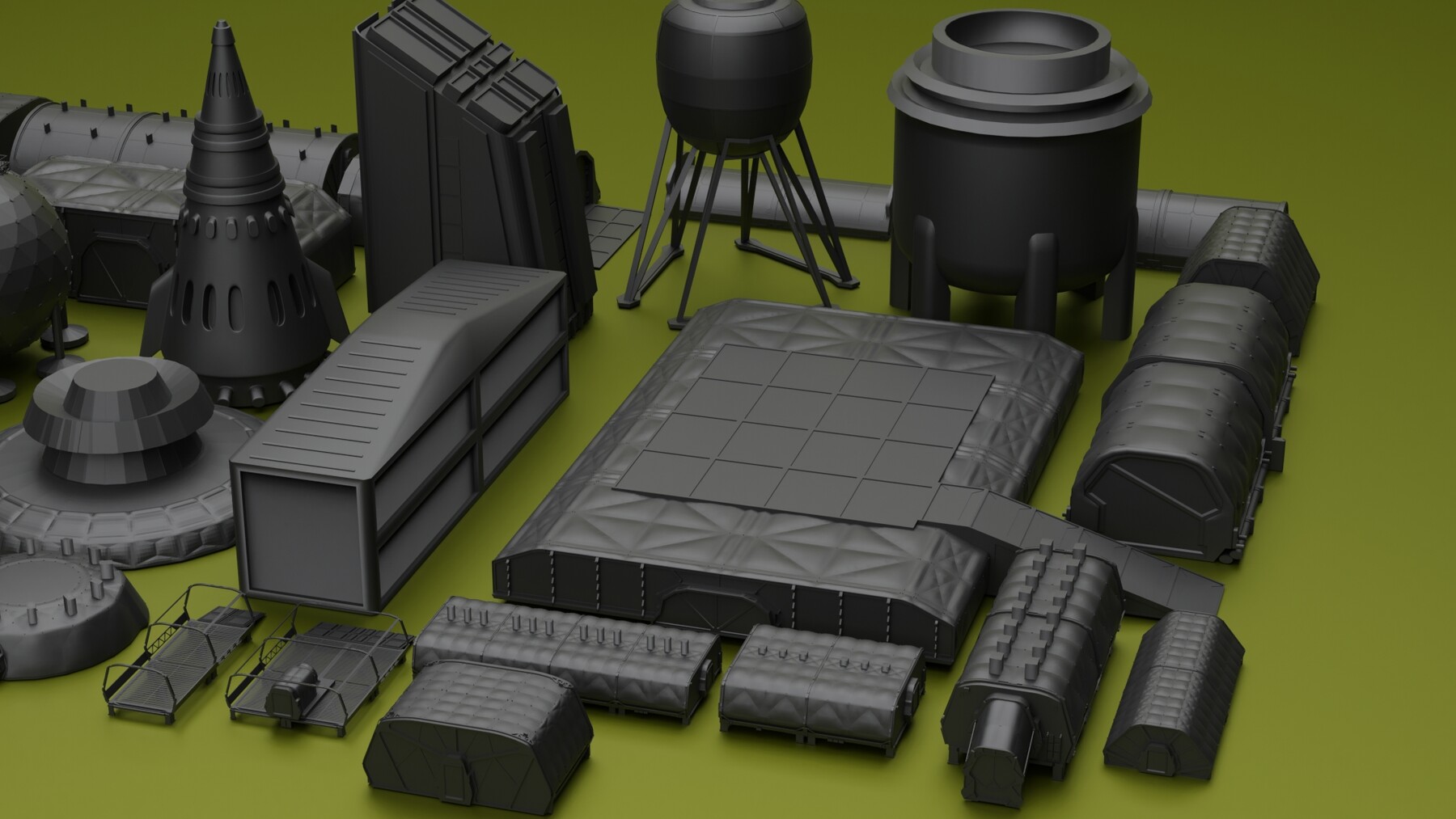 ArtStation - 3D Sci-Fi Space Assets kit | Game Assets