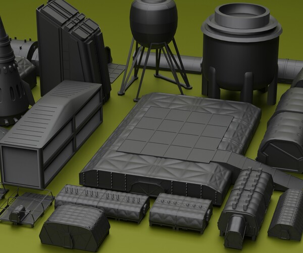 ArtStation - 3D Sci-Fi Space Assets kit | Game Assets