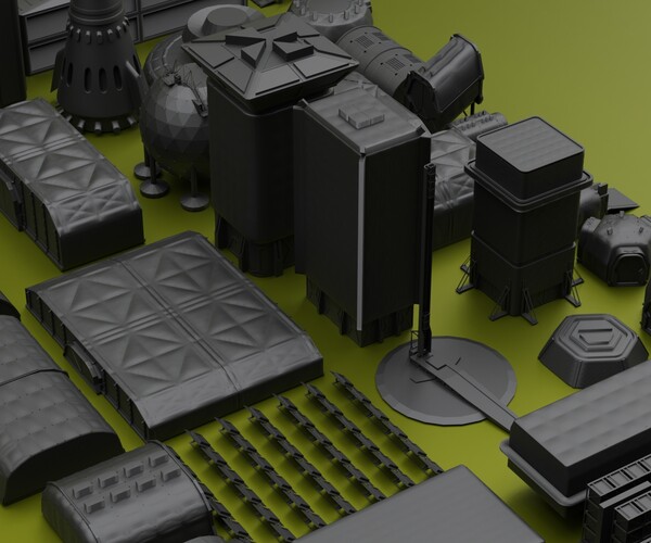 ArtStation - 3D Sci-Fi Space Assets kit | Game Assets
