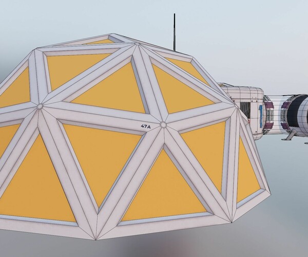 ArtStation - Space Craft Solar Panels Mars Colony Spaceship Collection ...