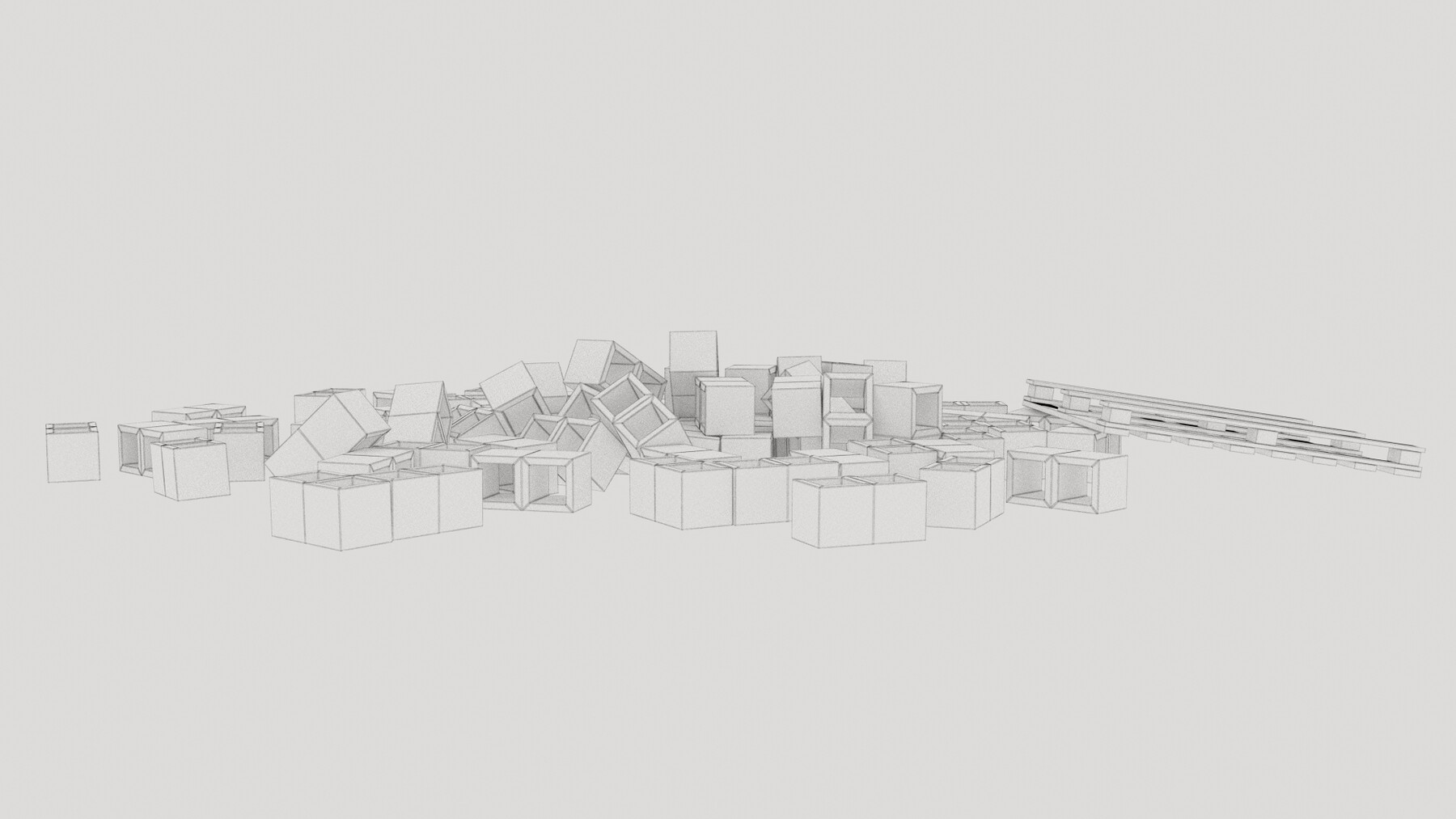 ArtStation - Concrete blocks pallet pile 2 | Game Assets