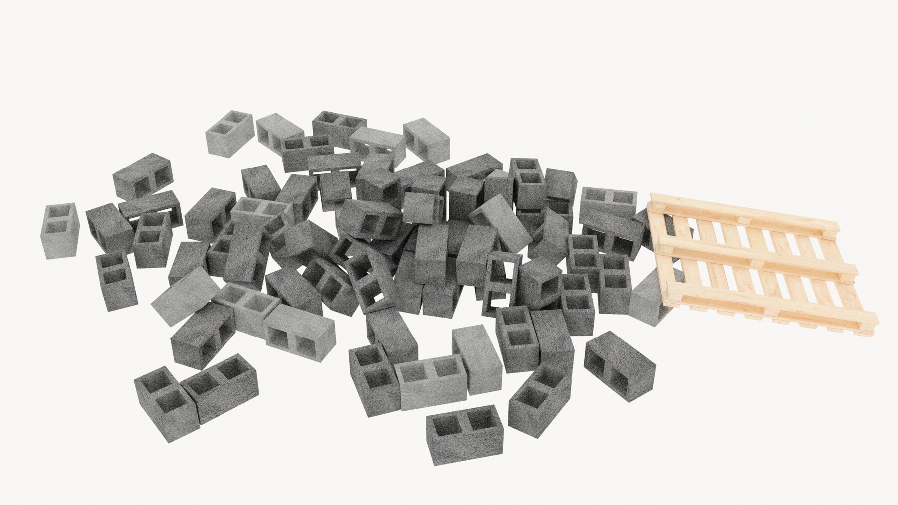 ArtStation - Concrete blocks pallet pile 2 | Game Assets