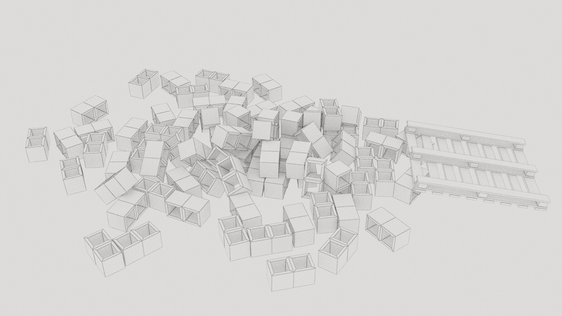 ArtStation - Concrete blocks pallet pile 2 | Game Assets