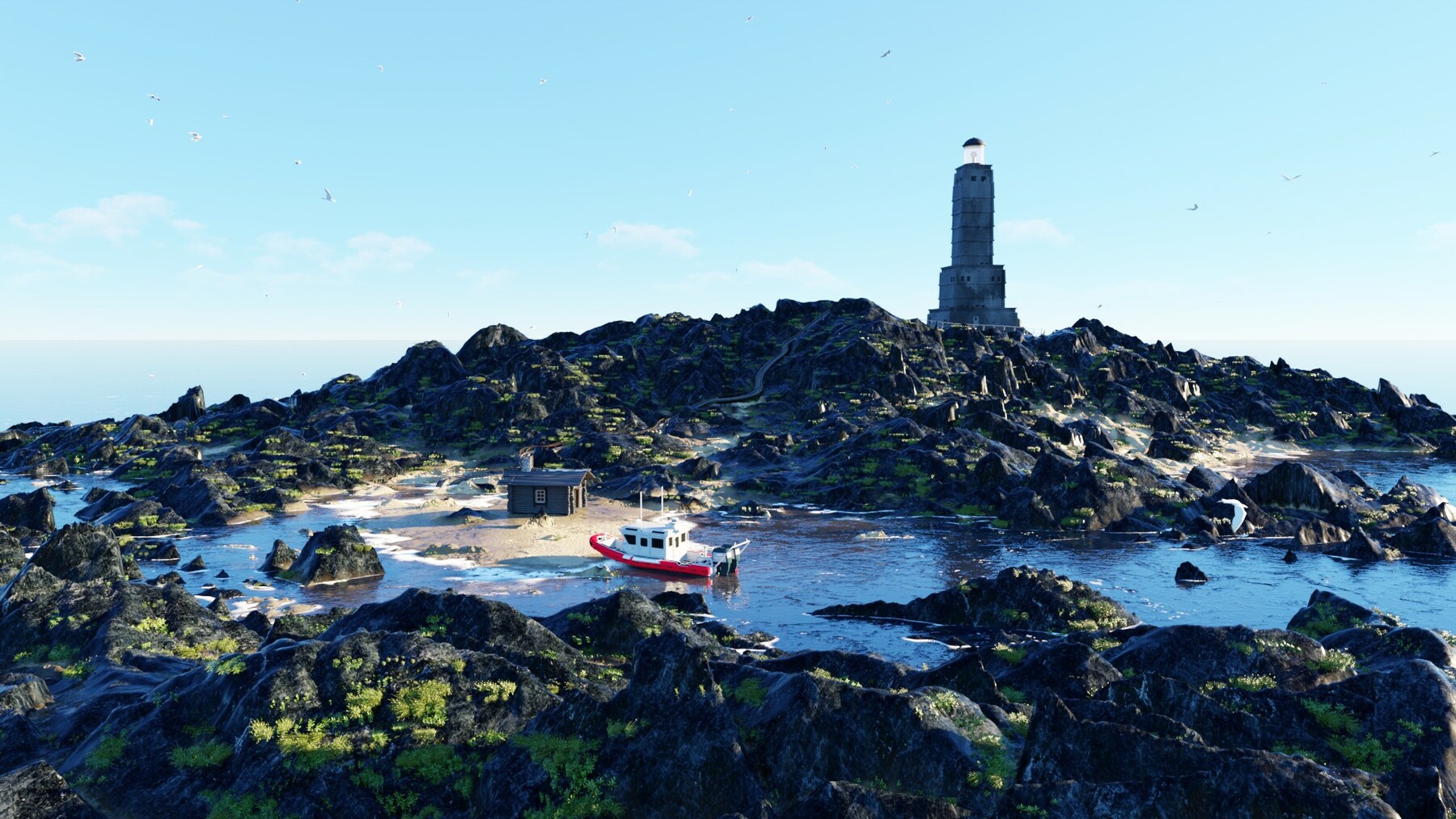 ArtStation - The lighthouse rock | Game Assets