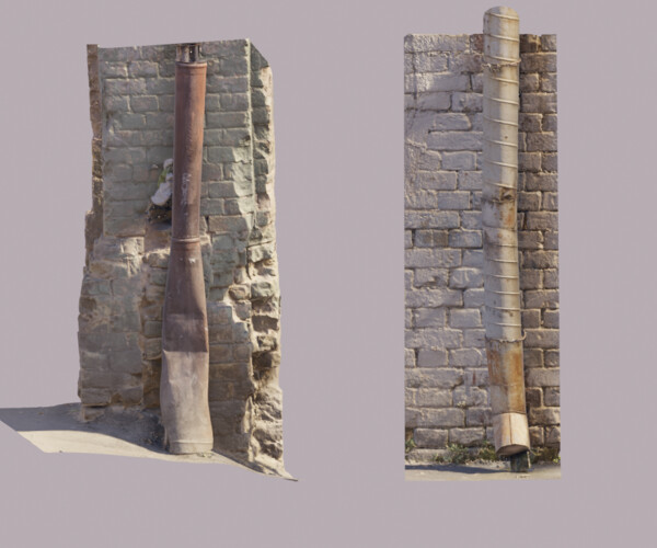 ArtStation - PACK Gutter pipes RAW SCAN | Resources