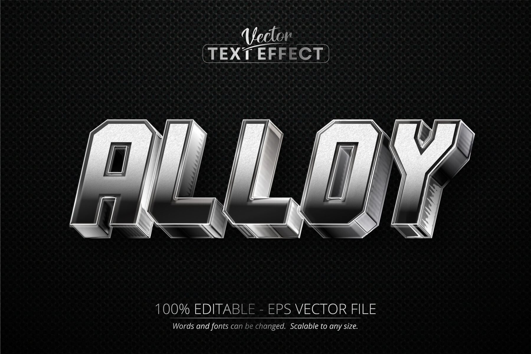 ArtStation - Silver editable text effect, shiny luxury silver color and ...