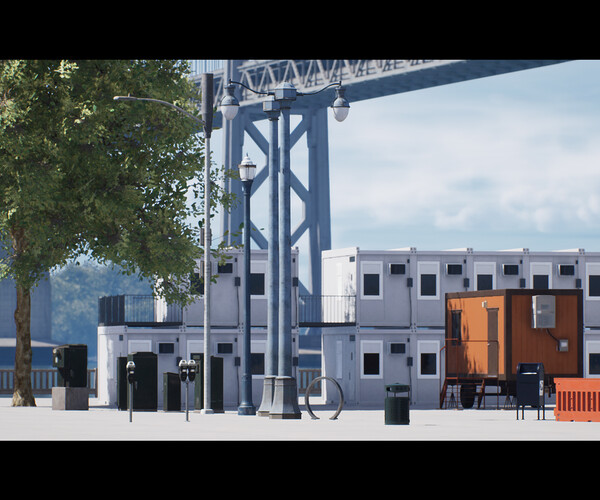 ArtStation - Realistic City Environment Street Props with detailed Bay ...