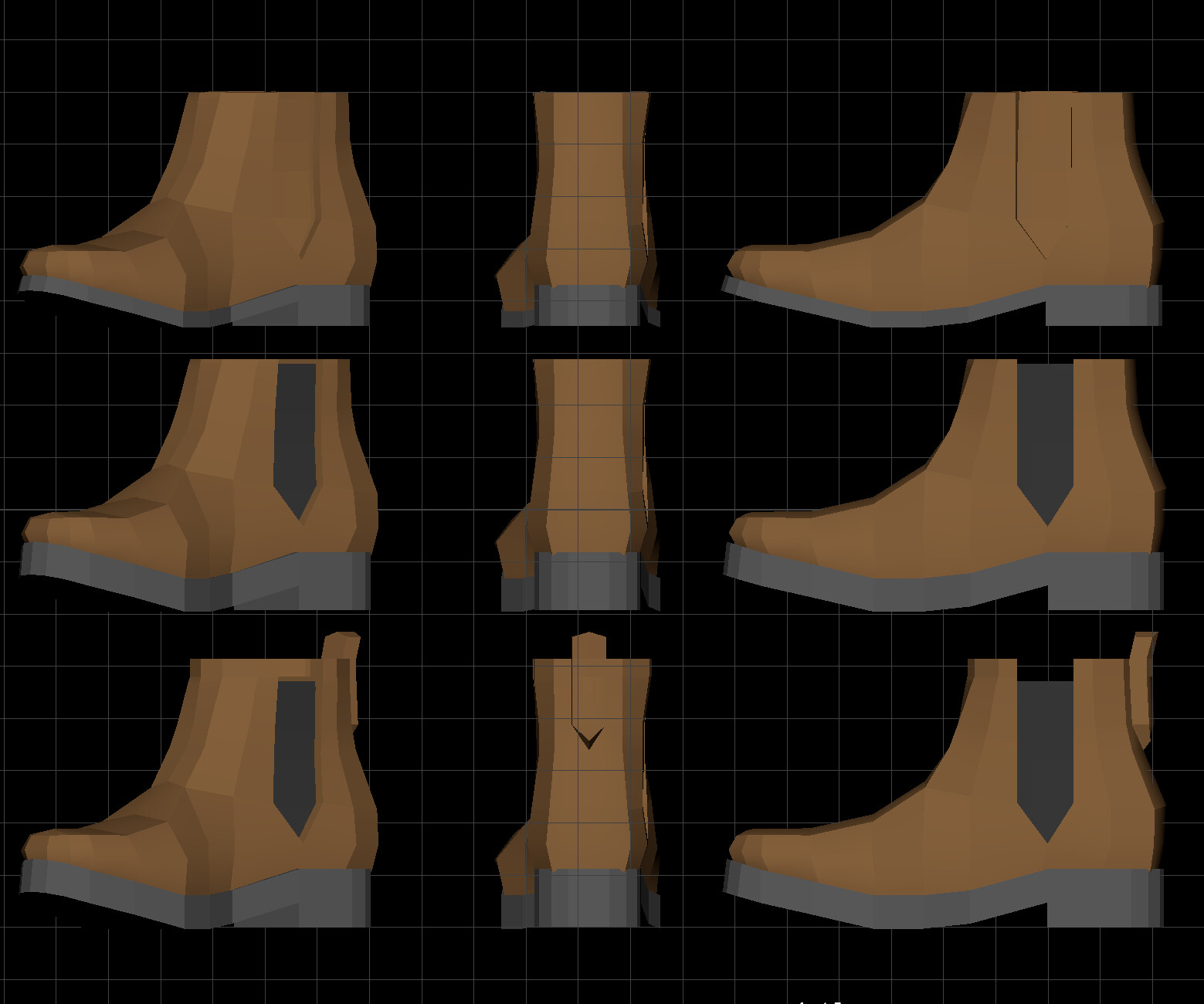 ArtStation - chelsea boot stylized basemesh 3-pack | Resources