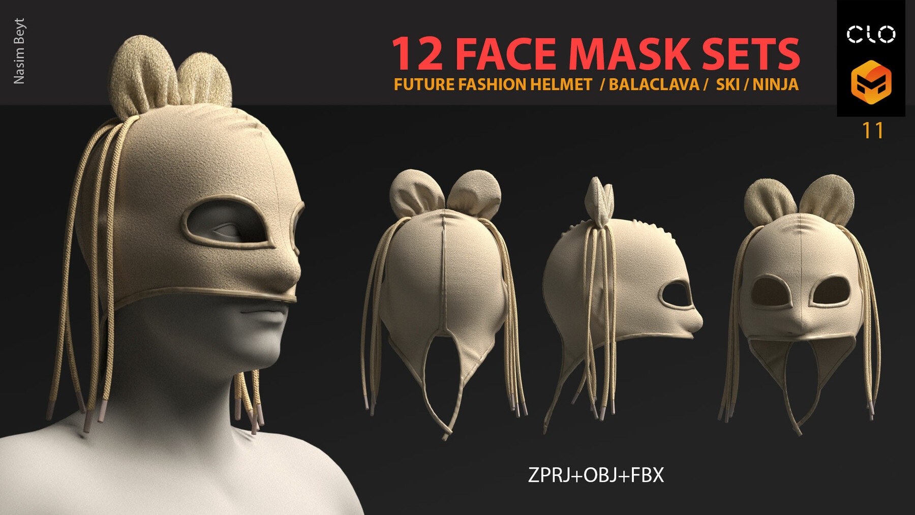 ArtStation - 12 FACE MASK PACK (VOL.01)Helmet/ Balaclava/ Ski/ Ninja ...